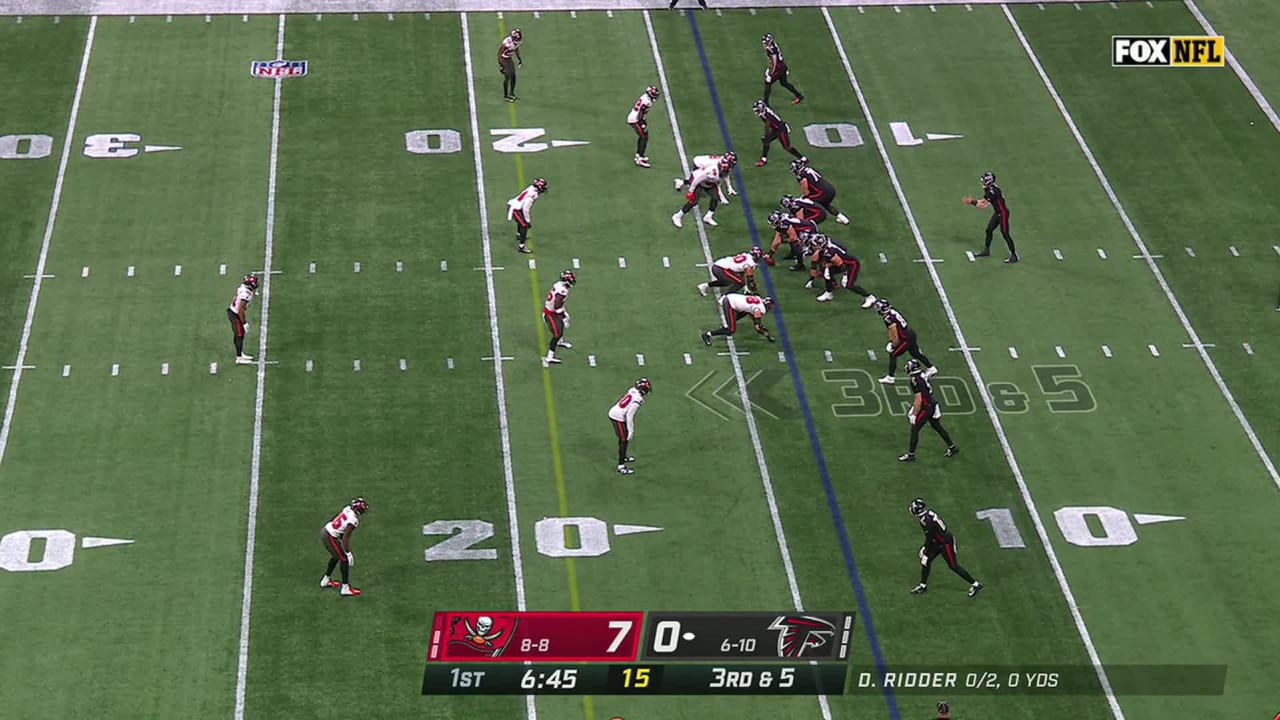 Atlanta Falcons quarterback Desmond Ridder's sidearm sling on the run ...