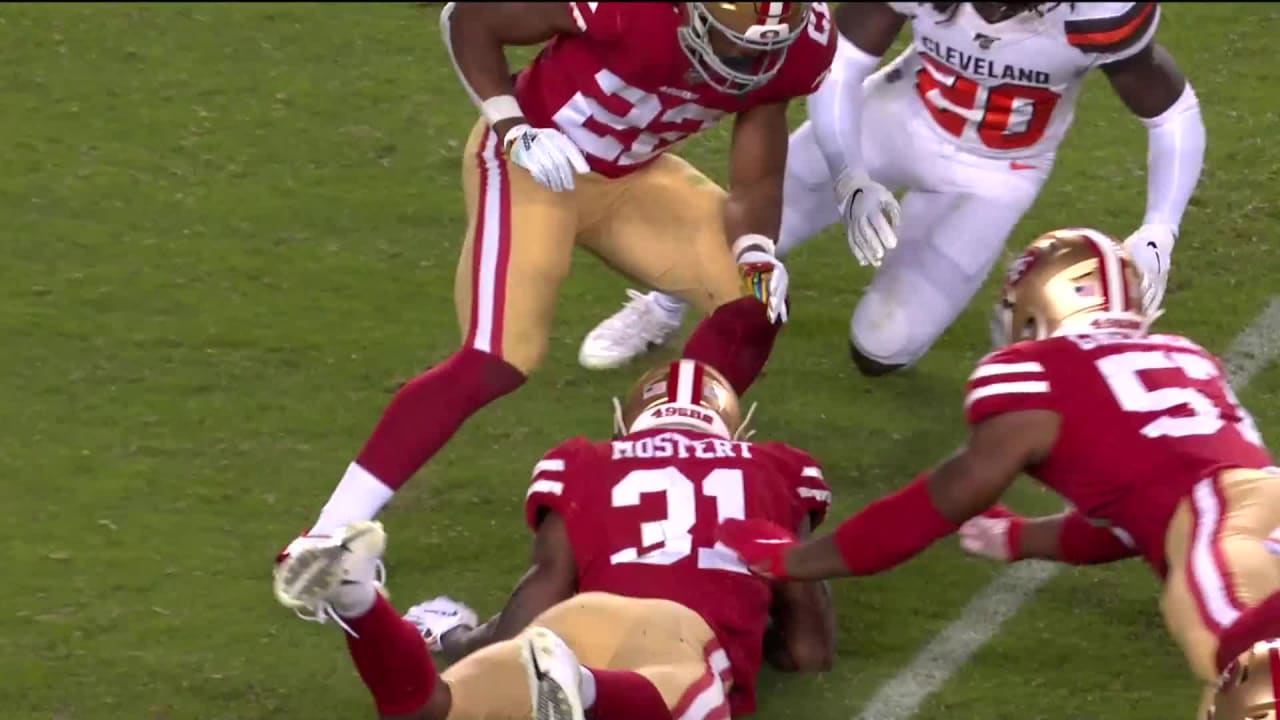 49ers force OBJ fumble on punt return