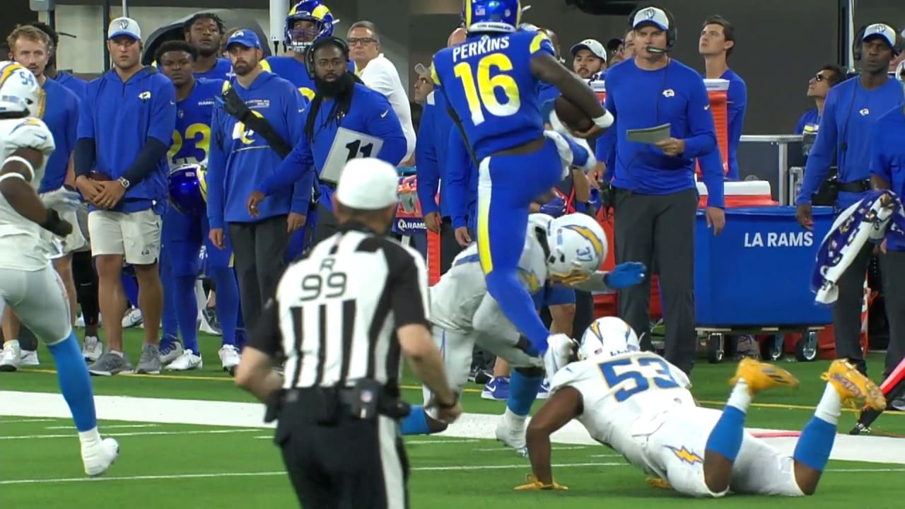 QB hurdle alert! Los Angeles Rams quarterback Bryce Perkins clears DB ...