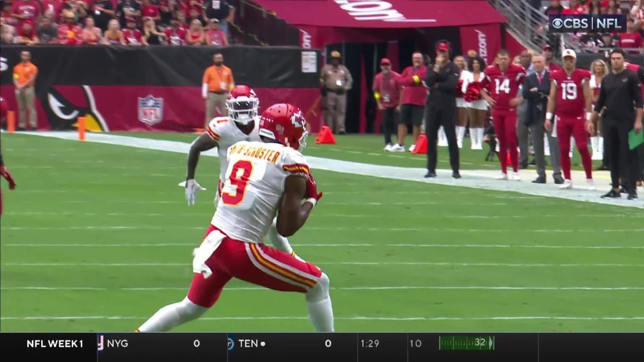 Wide receiver Juju Smith-Schuster's first Kansas City Chiefs catch comes after quarterback ...
