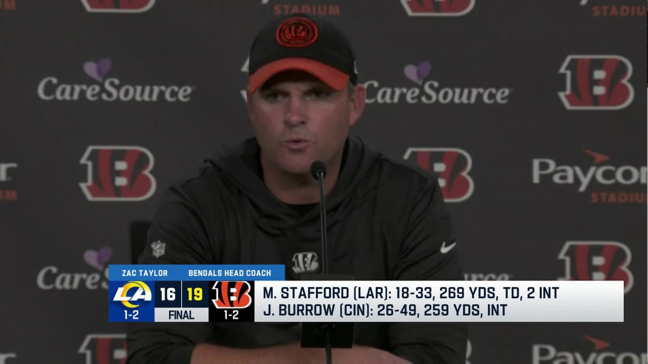 Cincinnati Bengals head coach Zac Taylor breaks down the decision to ...