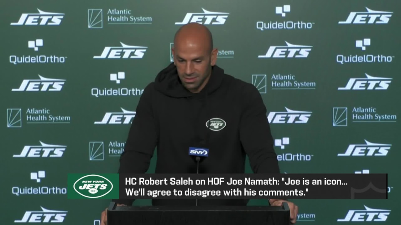 New York Jets head coach Robert Saleh reacts to Joe Namath's criticism ...