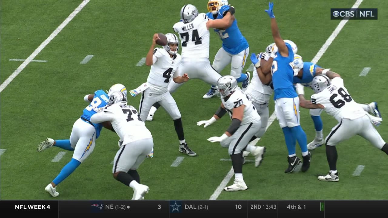 Las Vegas Raiders rookie quarterback Aidan O'Connell loses his grip ...