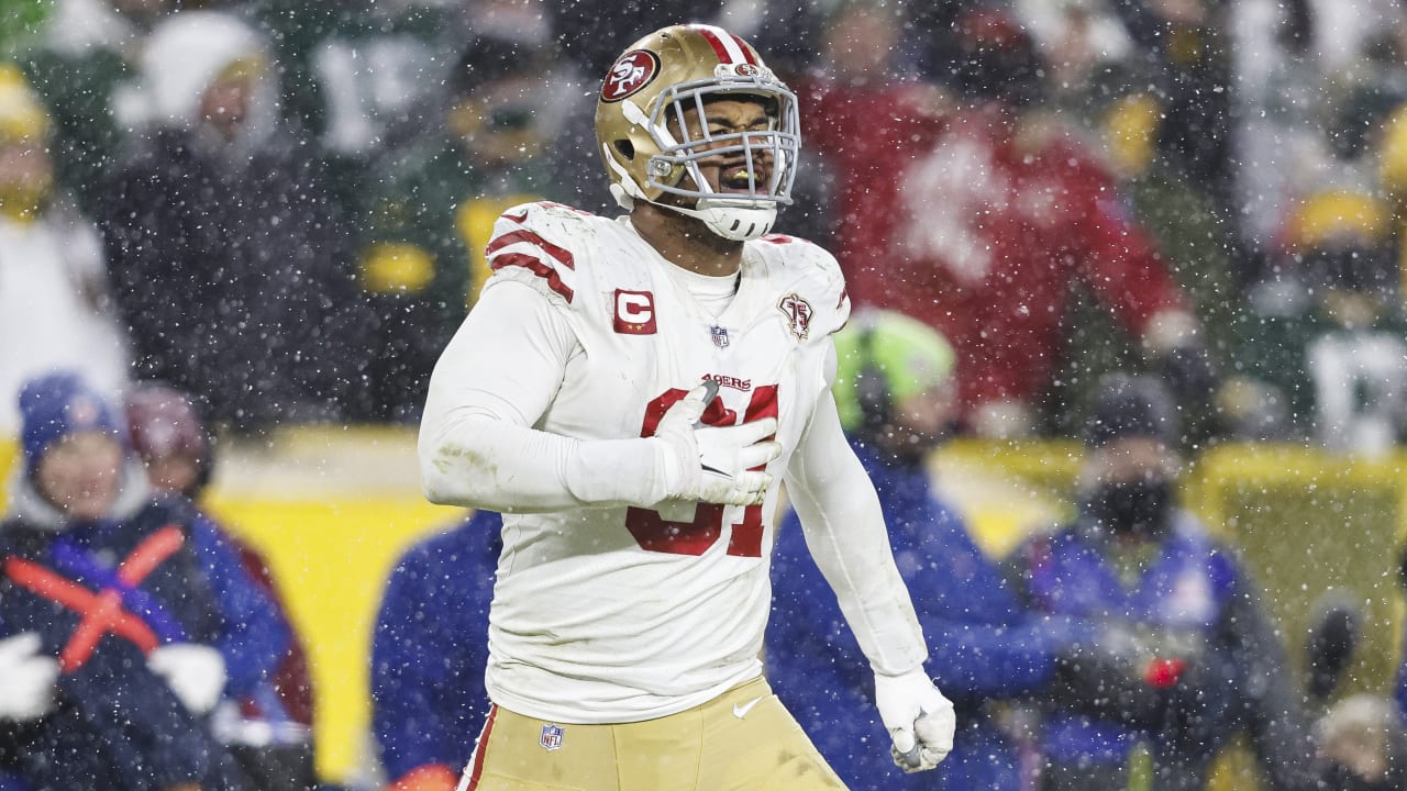 San Francisco 49ers defensive tackle Armstead breaks through all ...