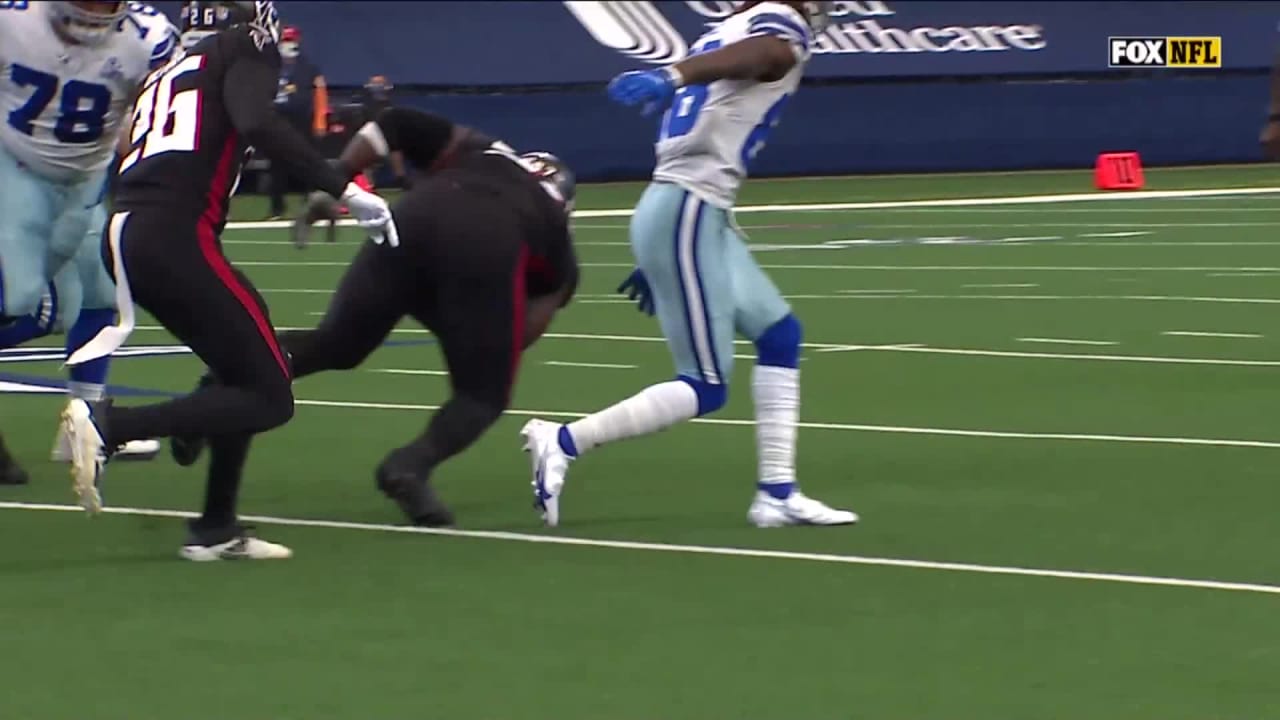 Atlanta Falcons defensive tackle Grady Jarrett recovers Dallas Cowboys ...
