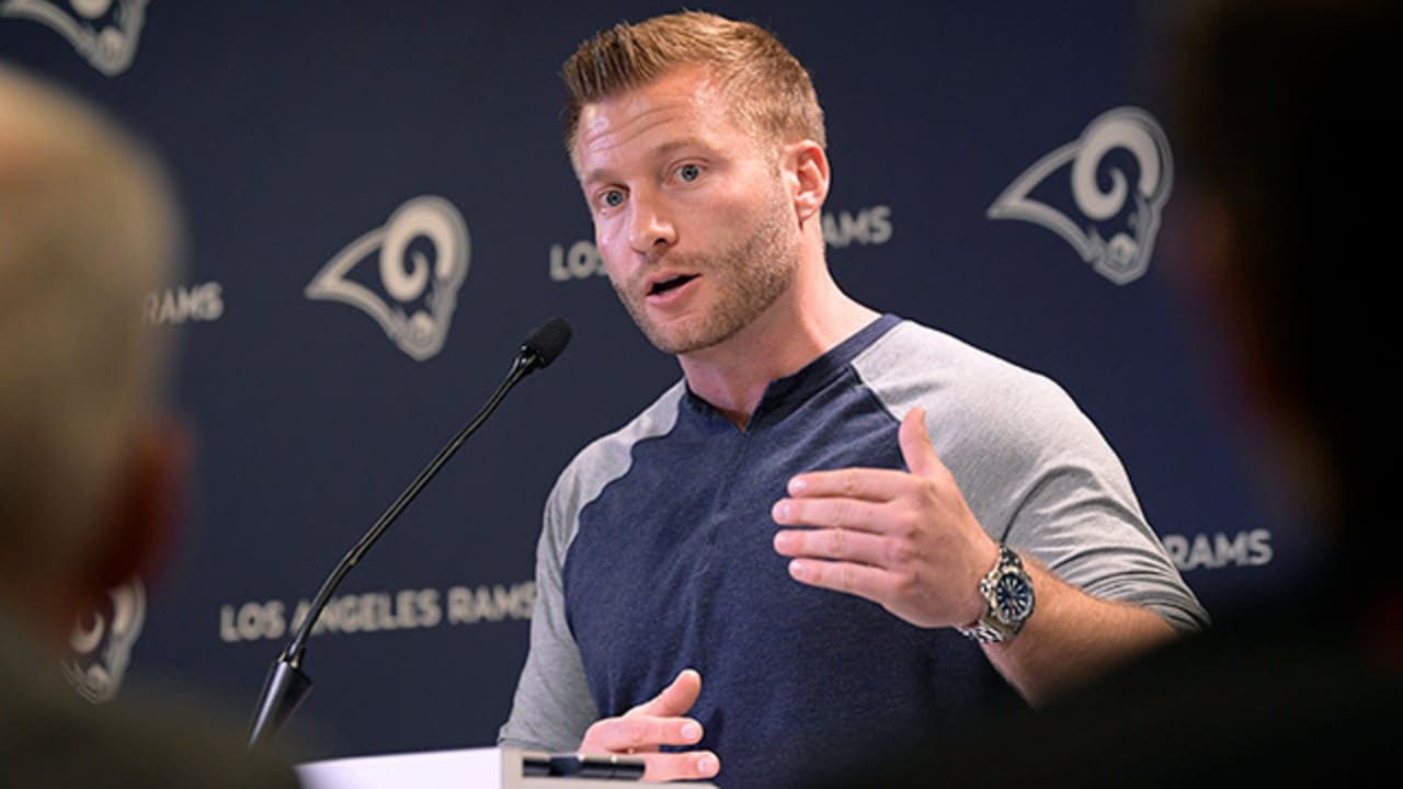 Los Angeles Rams head coach Sean McVay explains usage of running backs ...