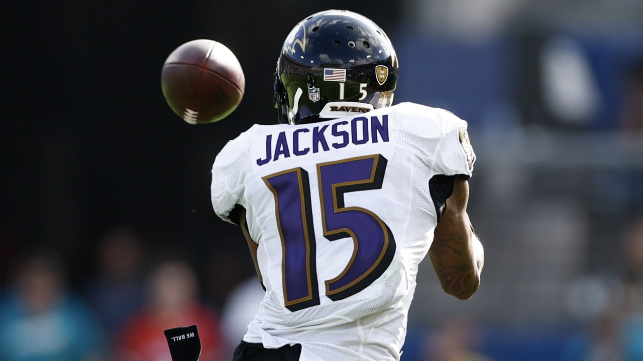 Baltimore Ravens wide receiver DeSean Jackson corrals quarterback Lamar ...