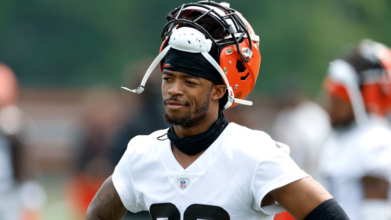 Cornerback Greg Newsome is wired up for Cleveland Browns' camp