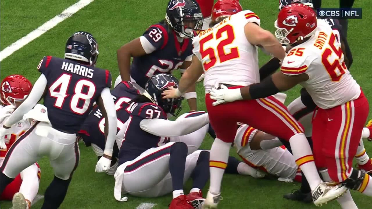 Houston Texans defensive lineman Mario Addison's bear-hug forced fumble ...