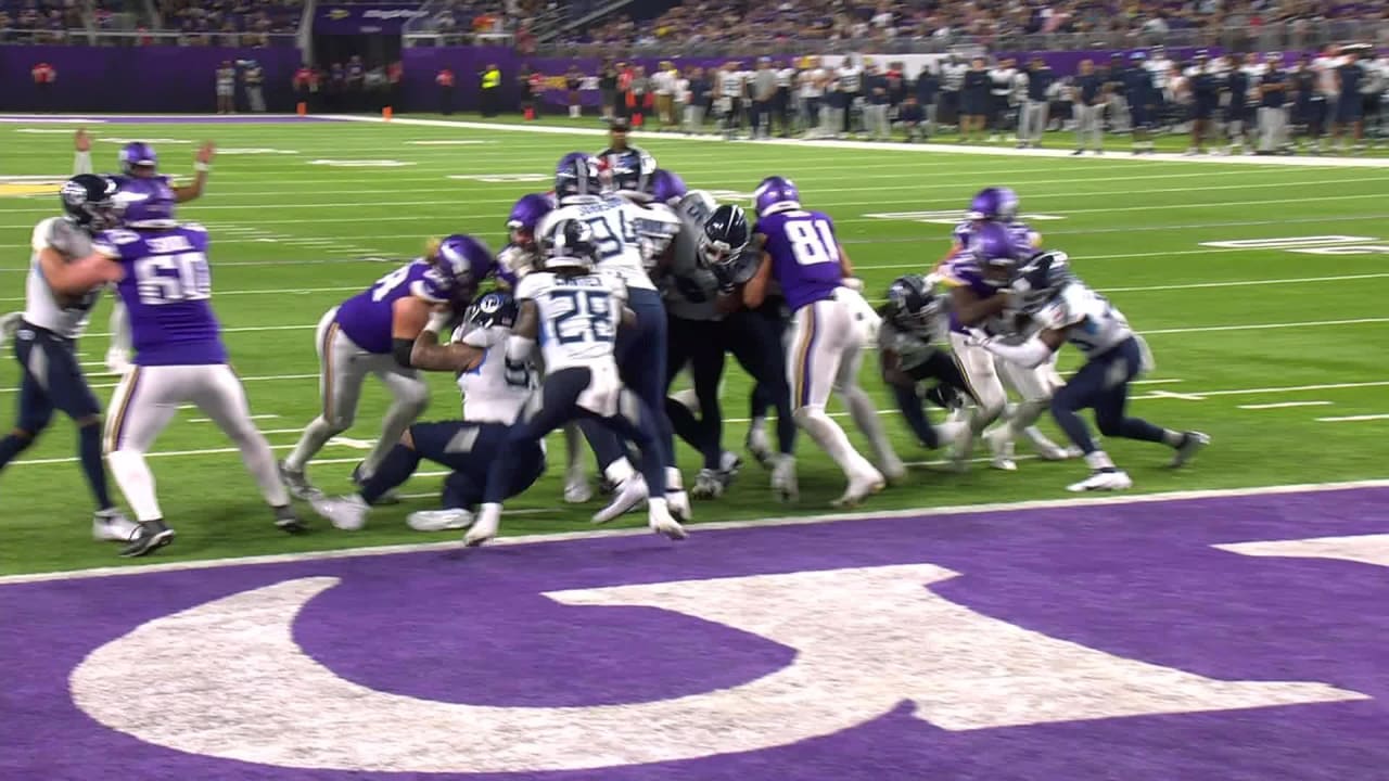 Minnesota Vikings running back DeWayne McBride punches it in for 1-yard ...