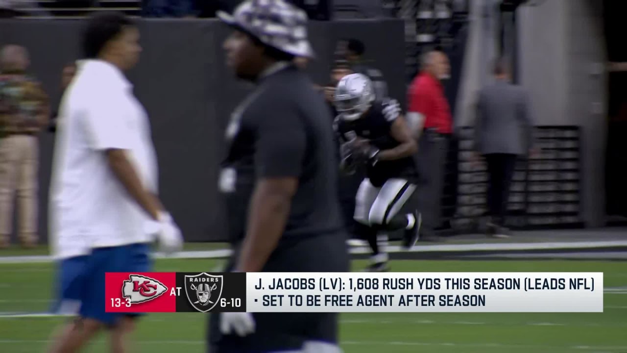 Pelissero: Las Vegas Raiders running back Josh Jacobs active vs. Kansas ...