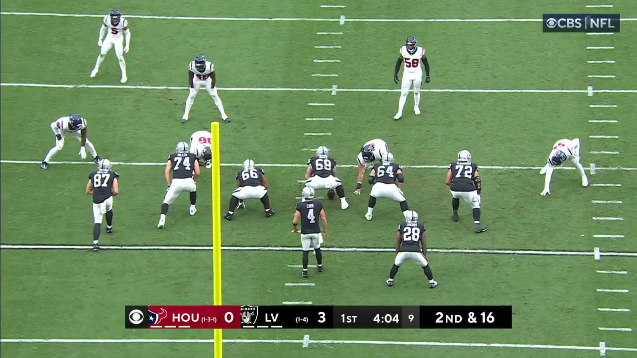 Houston Texans defensive lineman Rasheem Green sacks Las Vegas Raiders ...