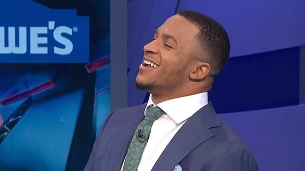 Mississippi State safety Johnathan Abram, NFL Network's Brian Baldinger ...