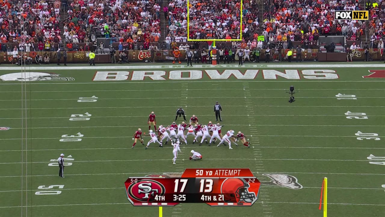 Cleveland Browns kicker Dustin Hopkins' third FG of game trims 49ers ...