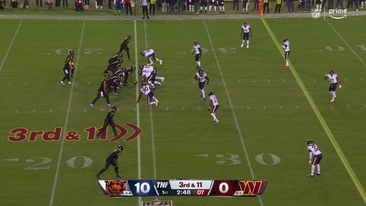 Chicago Bears linebacker T.J. Edwards stops Washington Commanders ...