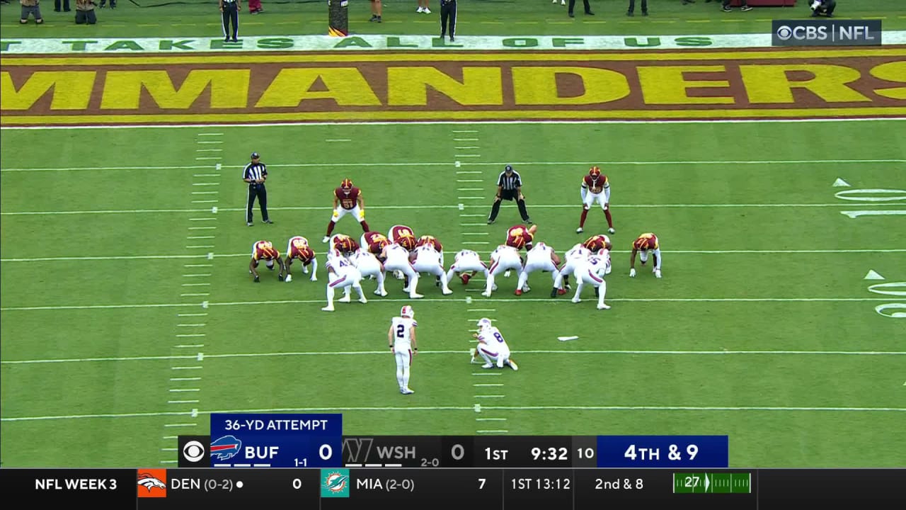 Buffalo Bills kicker Tyler Bass' 36-yard FG gets Bills on scoreboard first
