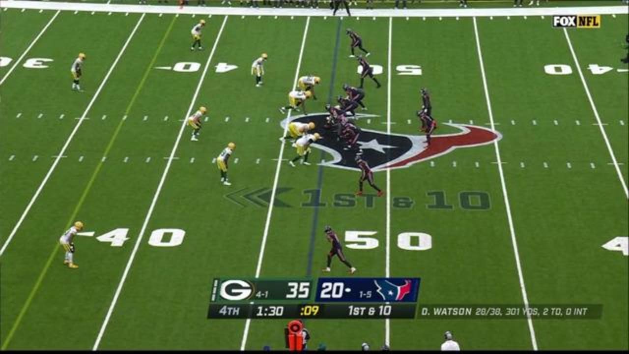 Green Bay Packers rookie Henry Black pops ball from Houston Texans ...