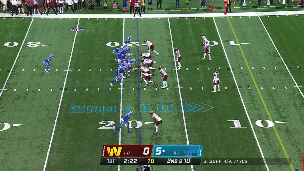 Washington Commanders FLIP Detroit Lions running back Jamaal Williams ...