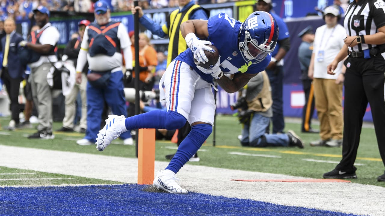 New York Giants rookie wide receiver Wan'Dale Robinson tightrope walks ...