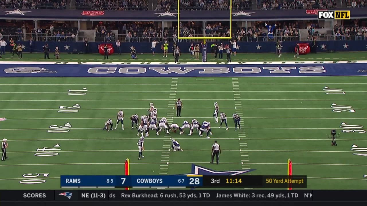 Kai Forbath's first FG with Cowboys is 50-yard MOONSHOT