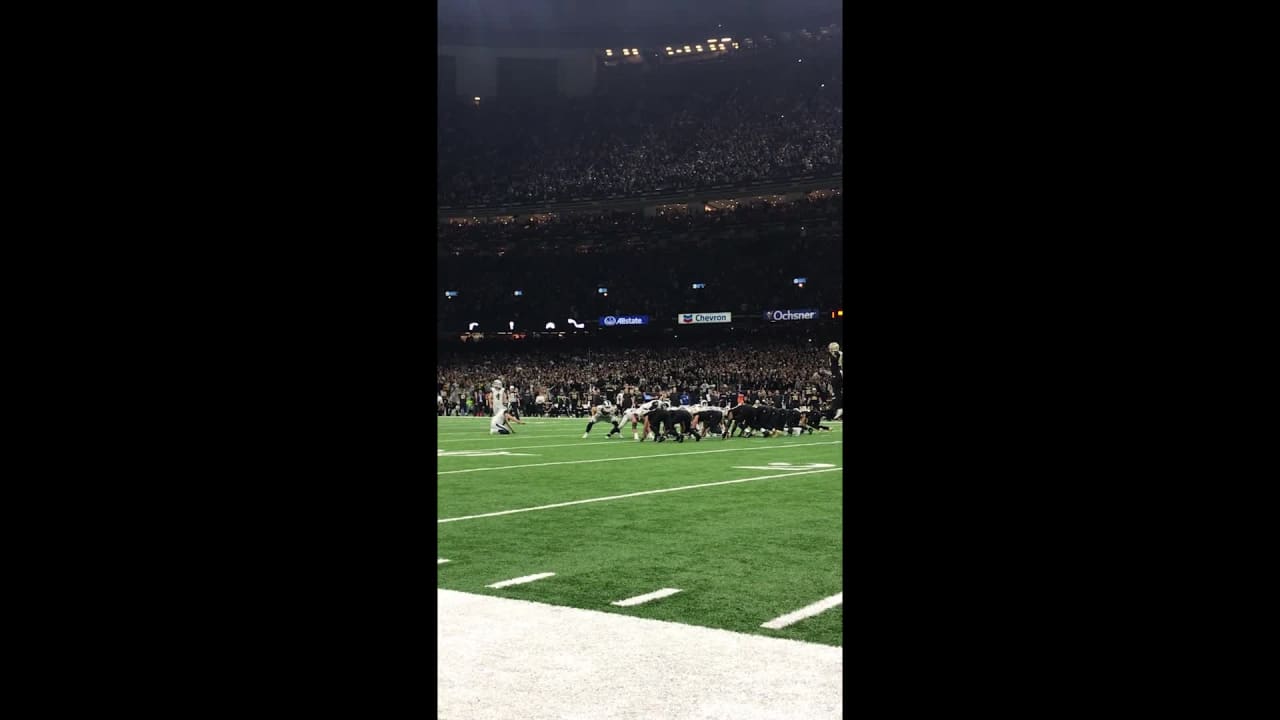 Field view of Greg Zuerlein's game-winning field goal