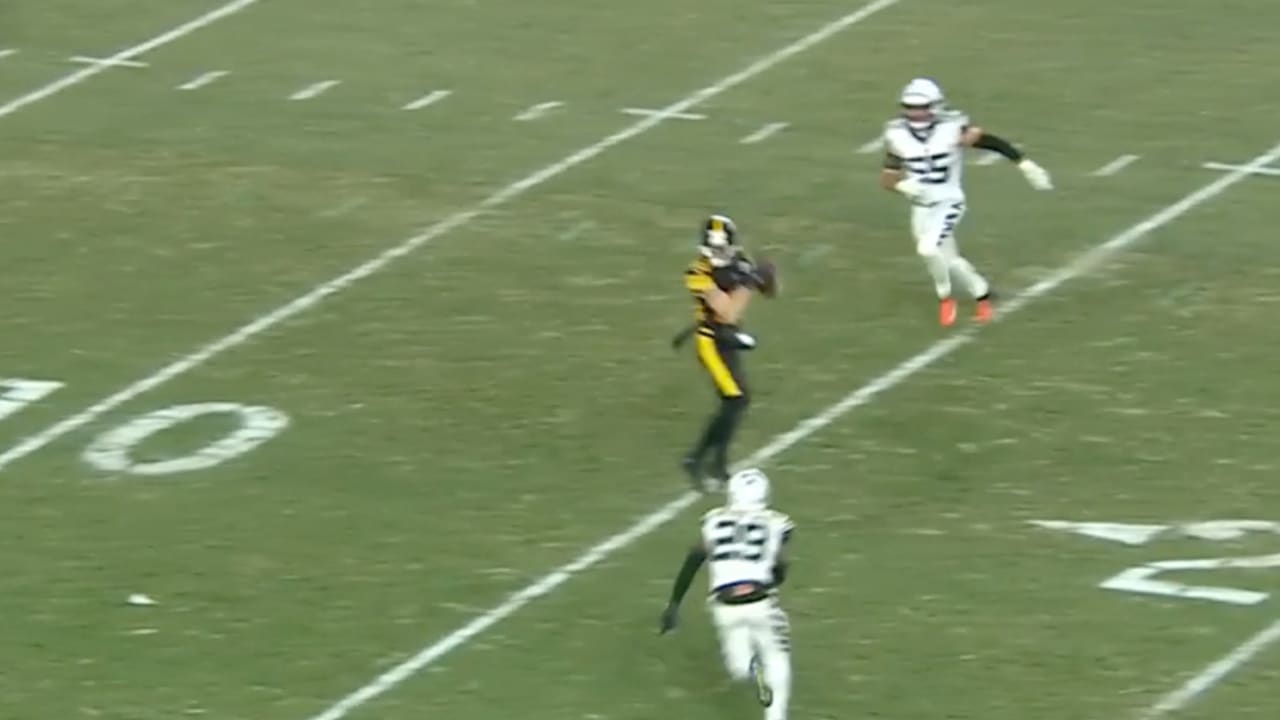 Pittsburgh Steelers wide receiver Gunner Olszewski's first catch of ...
