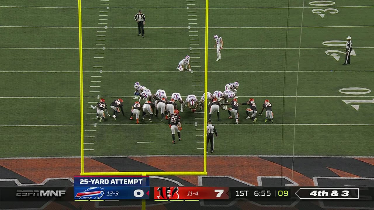 Buffalo Bills kicker Tyler Bass' 25-yard FG gets Bills on the board on ...
