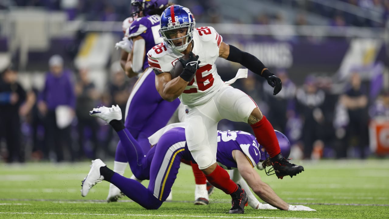 New York Giants running back Saquon Barkley flashes his wicked spin ...