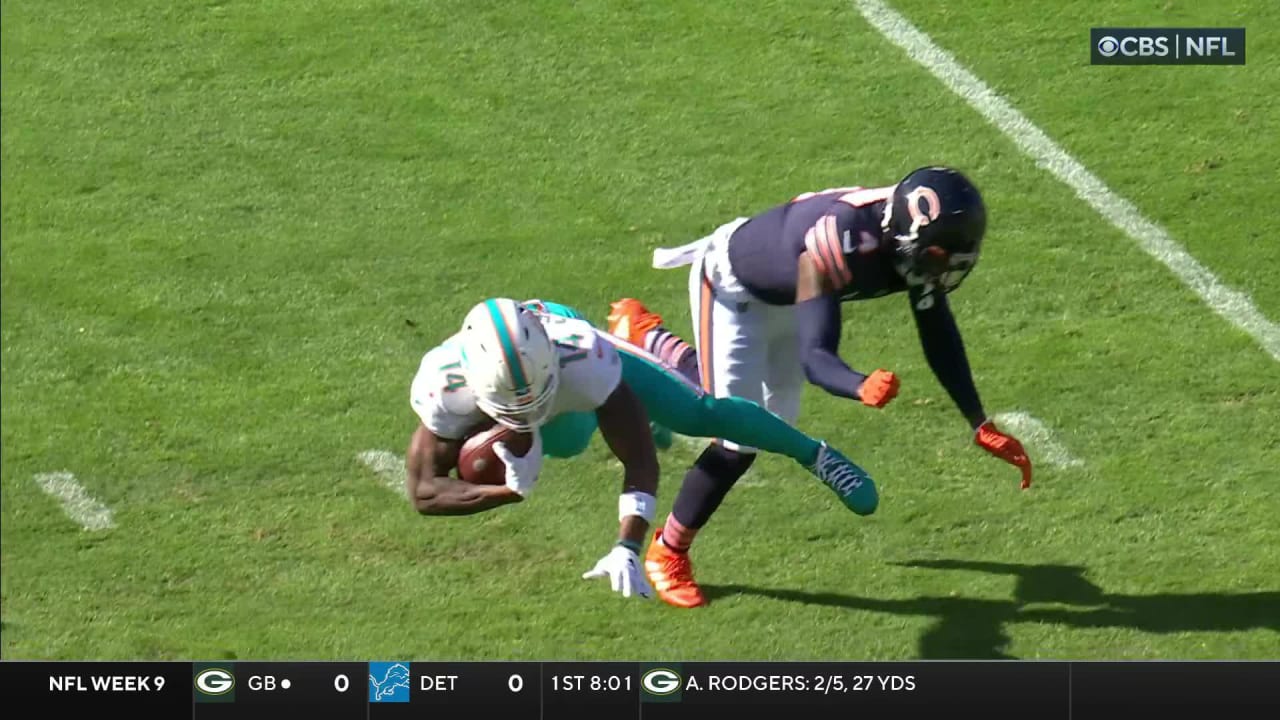 Miami Dolphins wide receiver Trent Sherfield absorbs 18-yard catch over ...