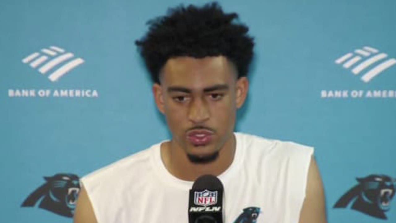 Carolina Panthers quarterback Bryce Young reacts to his play against ...