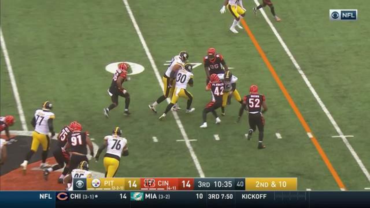 James Conner fights through defense for first down