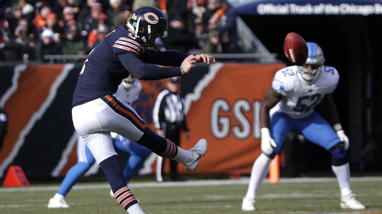 Parkey practicing kicks at Soldier Field after misses