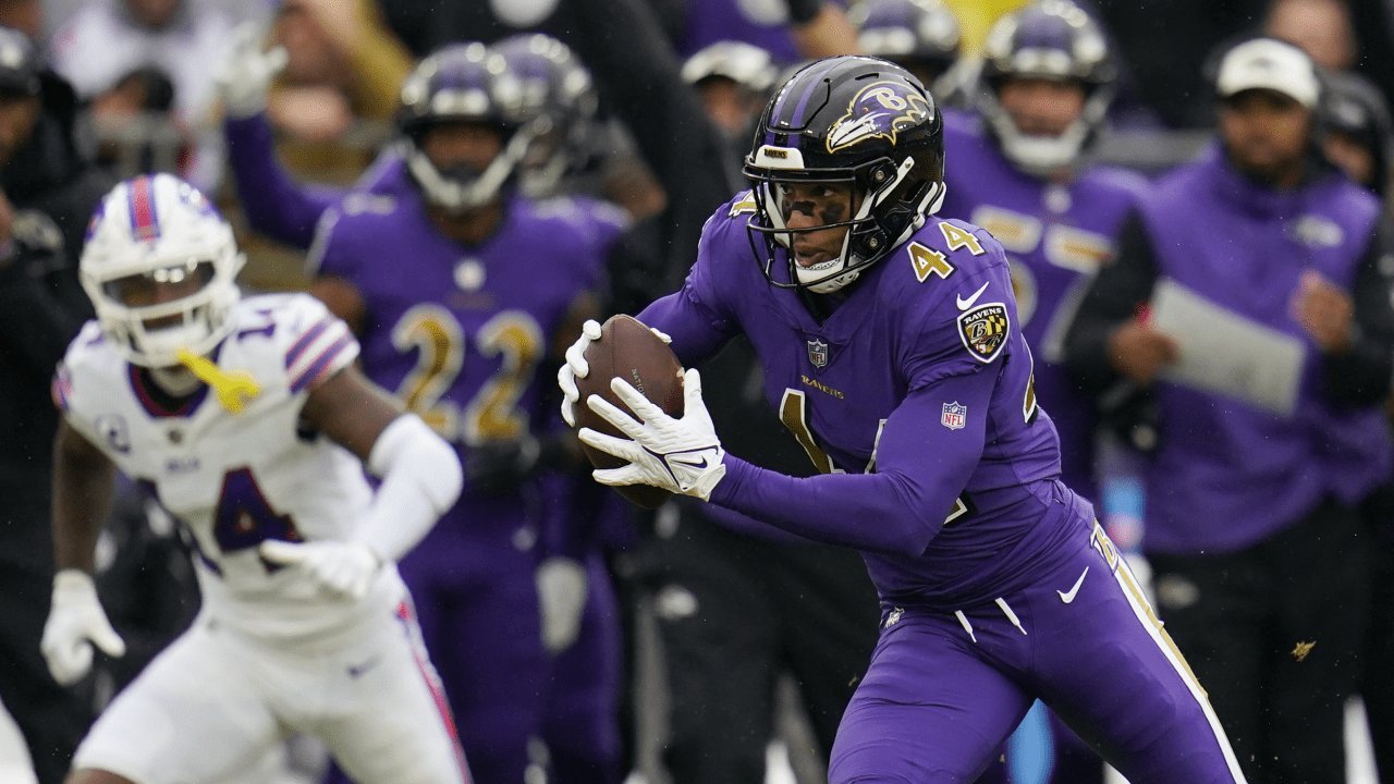 Baltimore Ravens cornerback Marlon Humphrey gets under Buffalo Bills ...