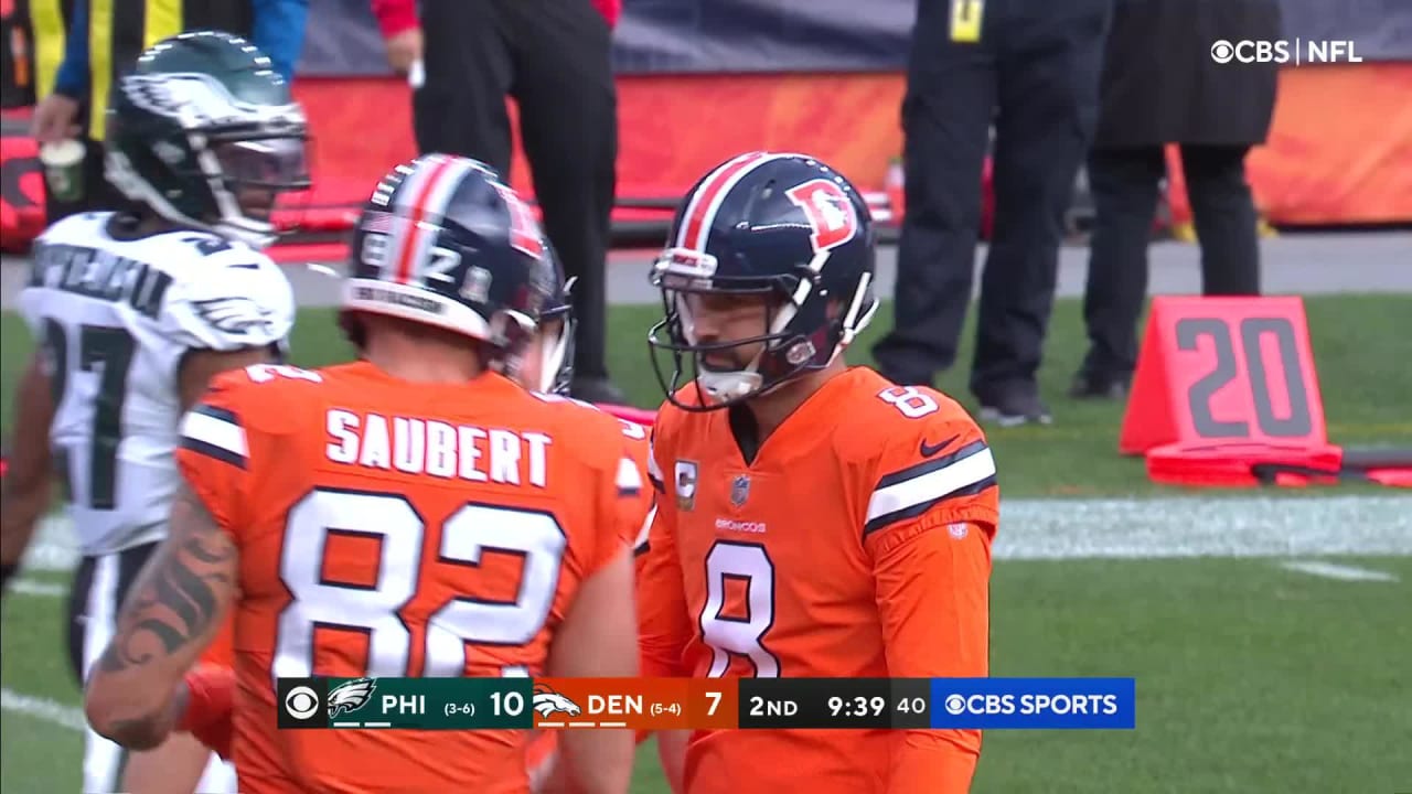 Denver Broncos kicker Brandon McManus' 21-yard field goal ties game at 10-10