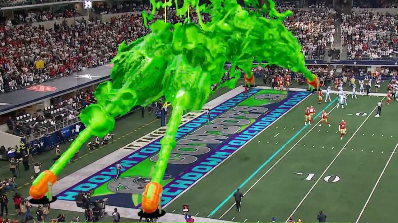 San Francisco 49ers running back Elijah Mitchell enters Slime Zone on 4 ...