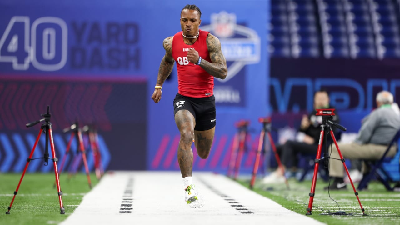 Quarterback Dorian Thompson-Robinson runs official 4.56-second 40-yard ...