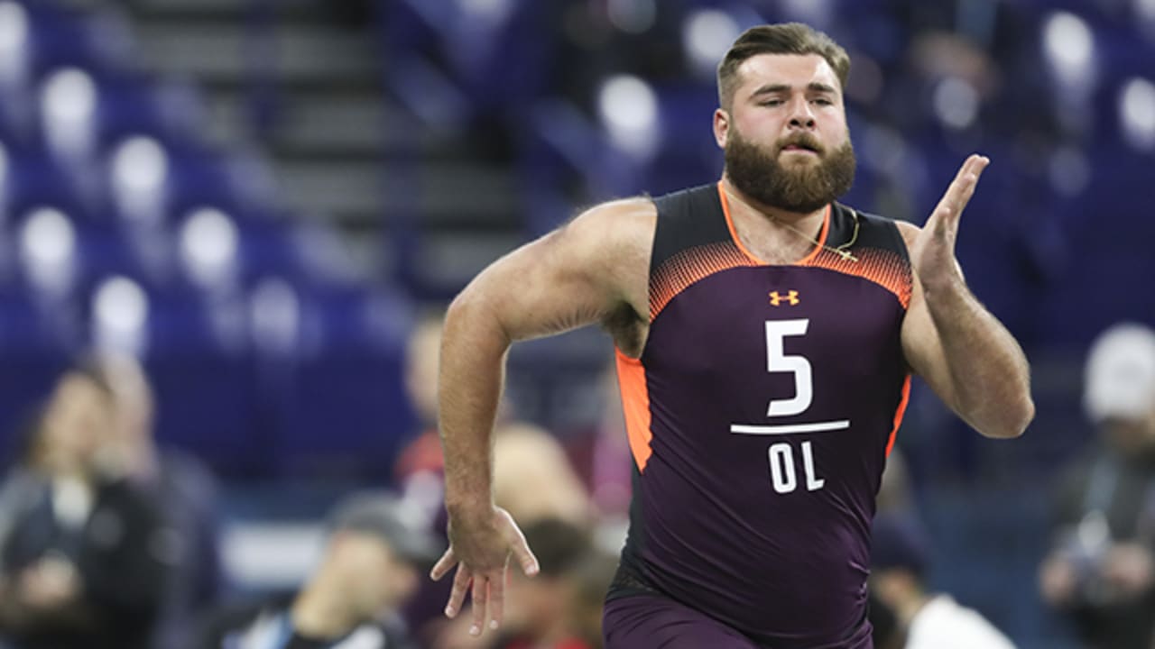 Penn State offensive lineman Ryan Bates runs an official 5.09 40-yard ...