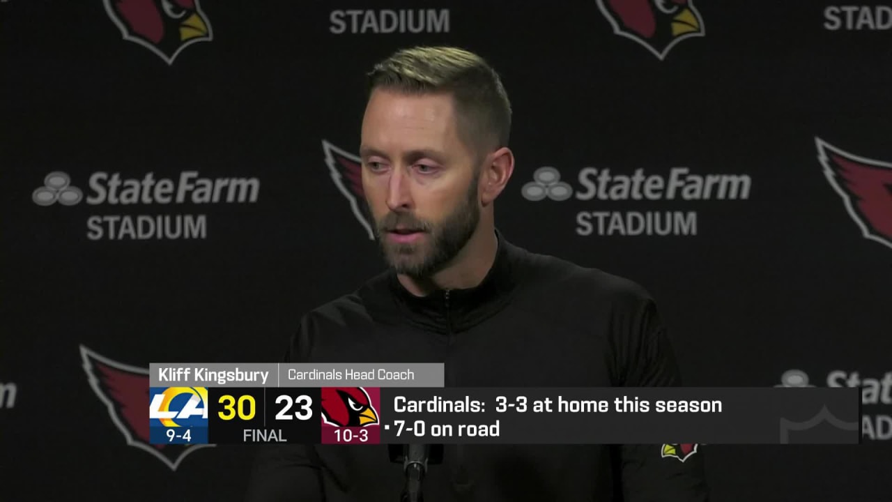 Arizonas Cardinals head coach Kliff Kingsbury on the Cardinals' 'Monday ...