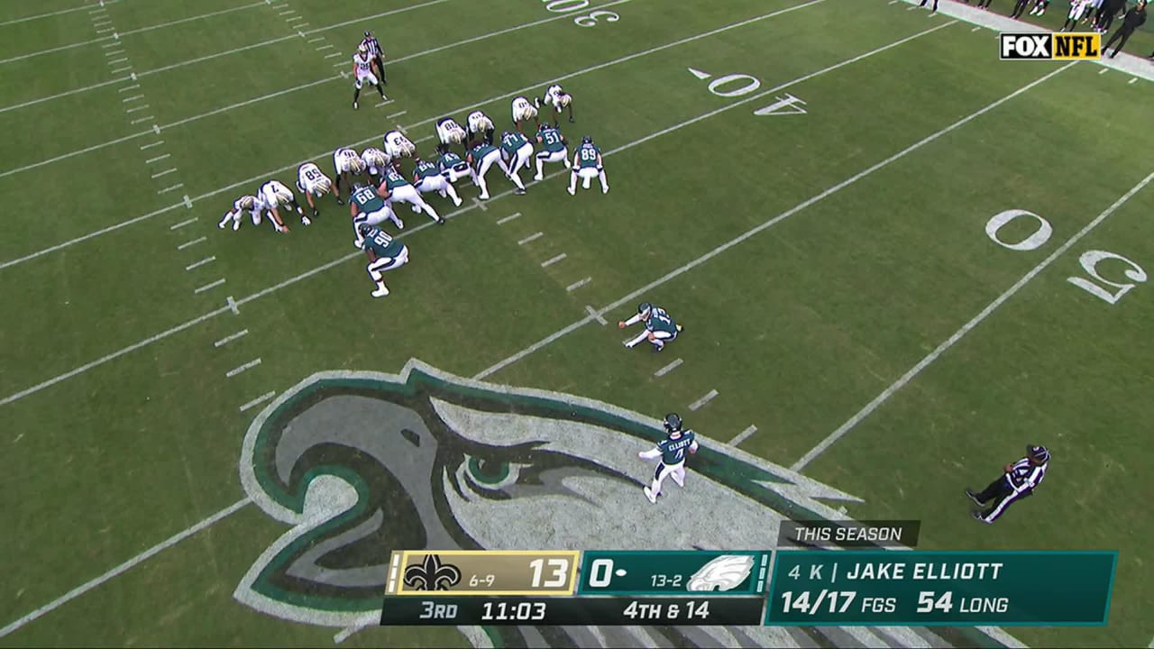 Philadelphia Eagles kicker Jake Elliott's 56-yard FG finally gets ...