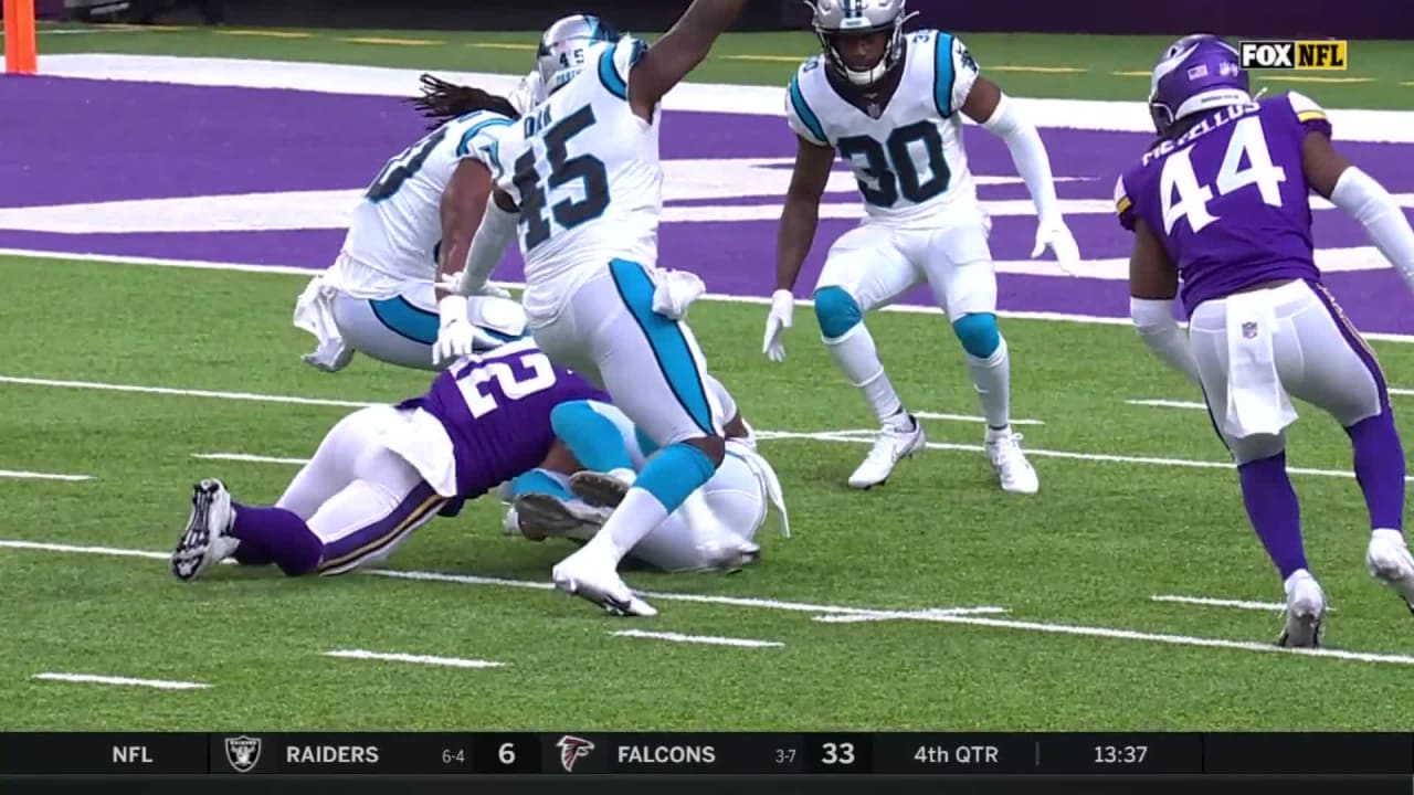 Carolina Panthers recover Minnesota Vikings Chad Beebe's muffed punt in ...