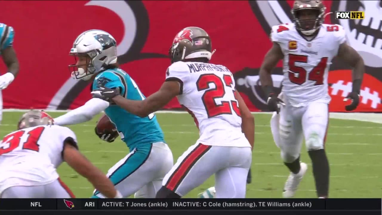 Carolina Panthers wide receiver Robby Anderson breaks loose in Tampa ...