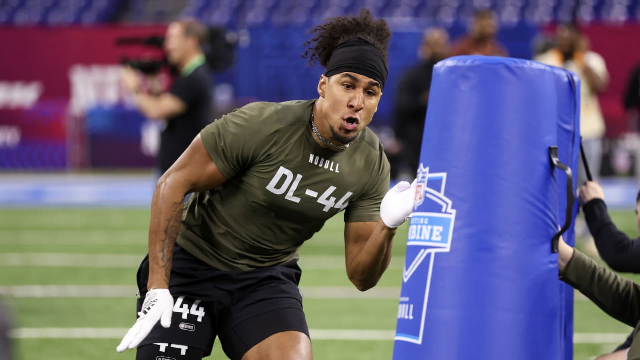 Edge rusher Tavius Robinson's 2023 NFL Scouting Combine workout
