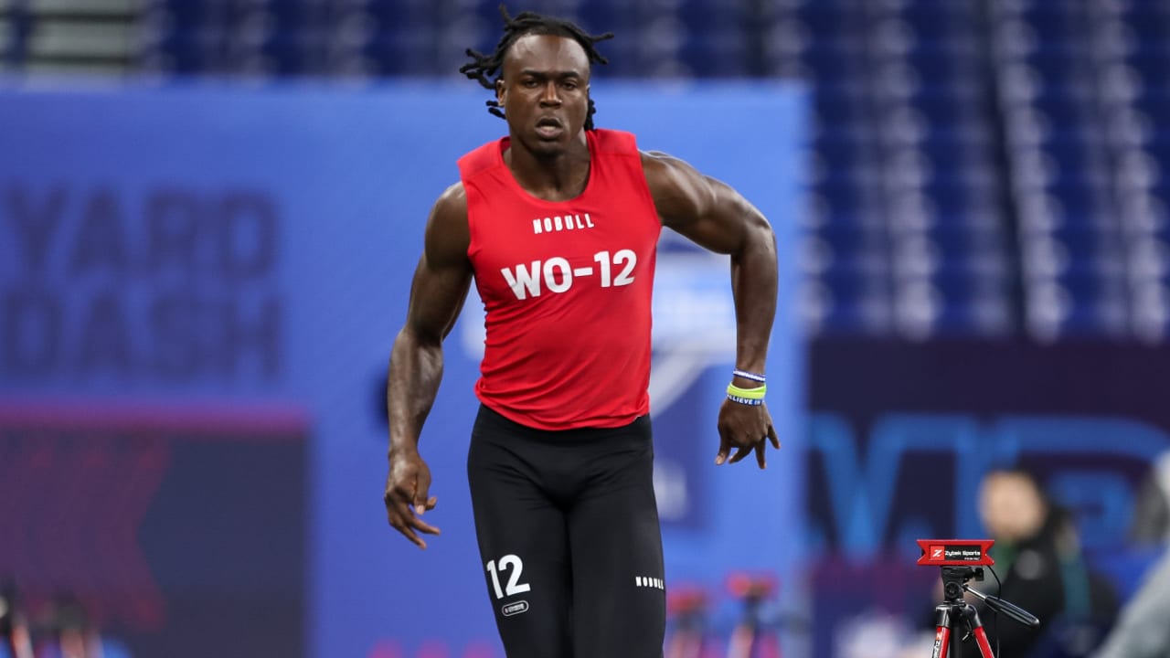Wide receiver Dontay Demus Jr. runs official 4.57-second 40-yard dash ...