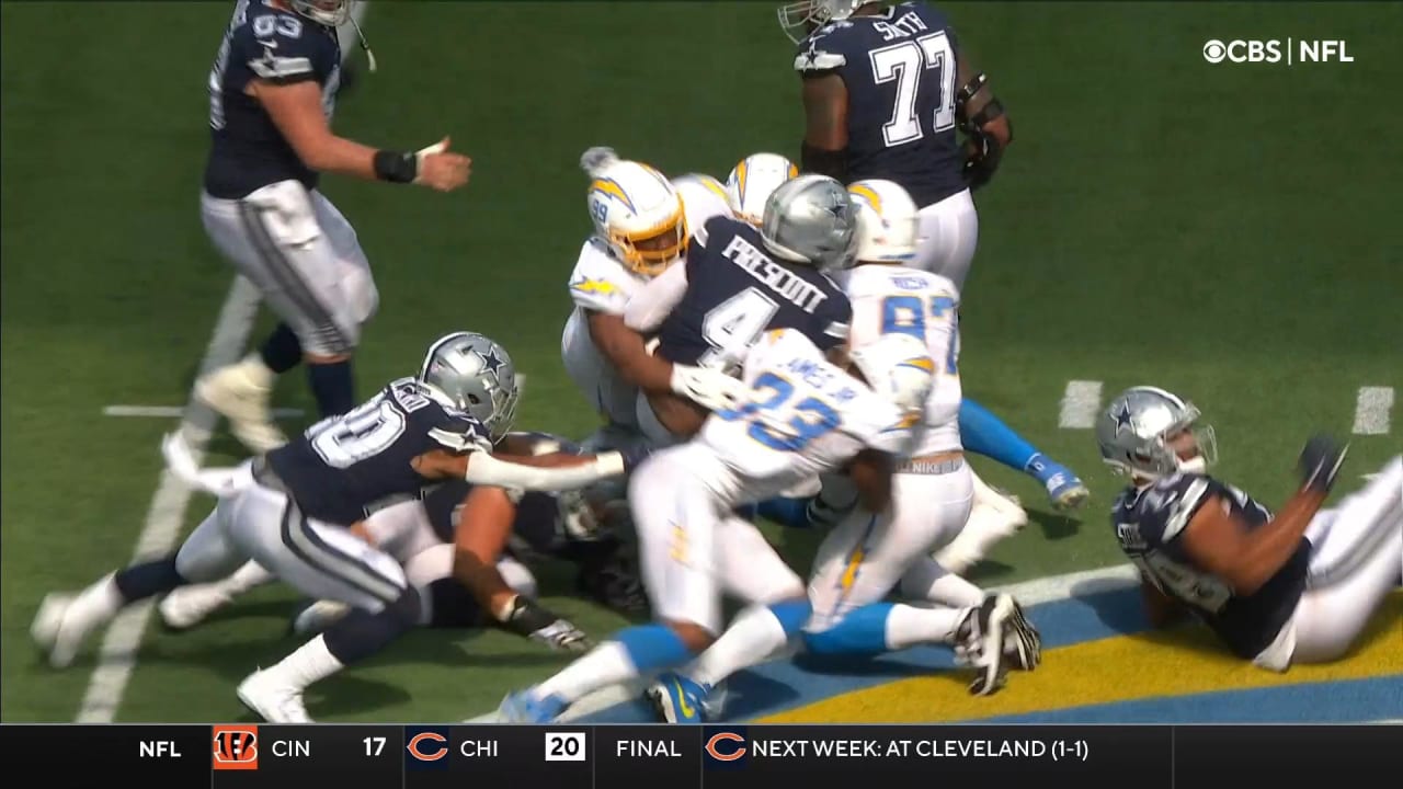 Los Angeles Chargers completely engulf Dallas Cowboys quarterback Dak ...