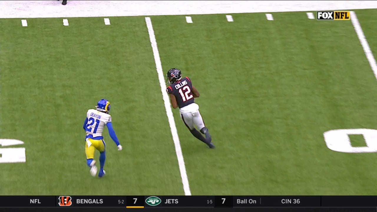 Houston Texans quarterback Davis Mills locates wide receiver Nico ...