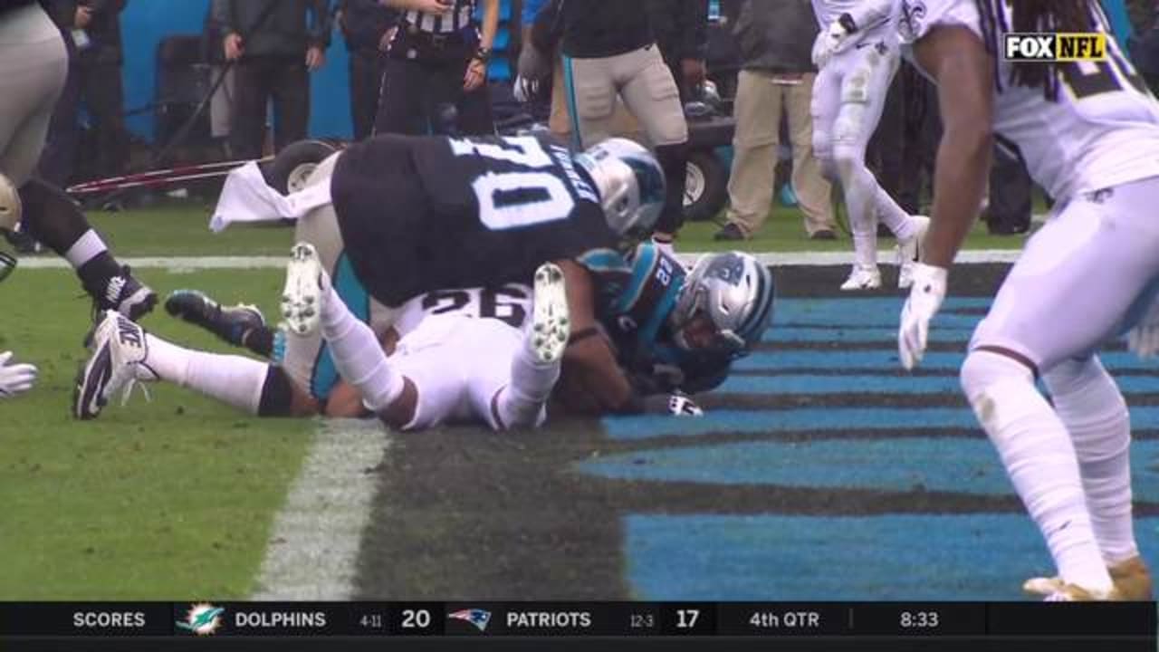 Christian McCaffrey muscles through goal-line pileup for strong TD