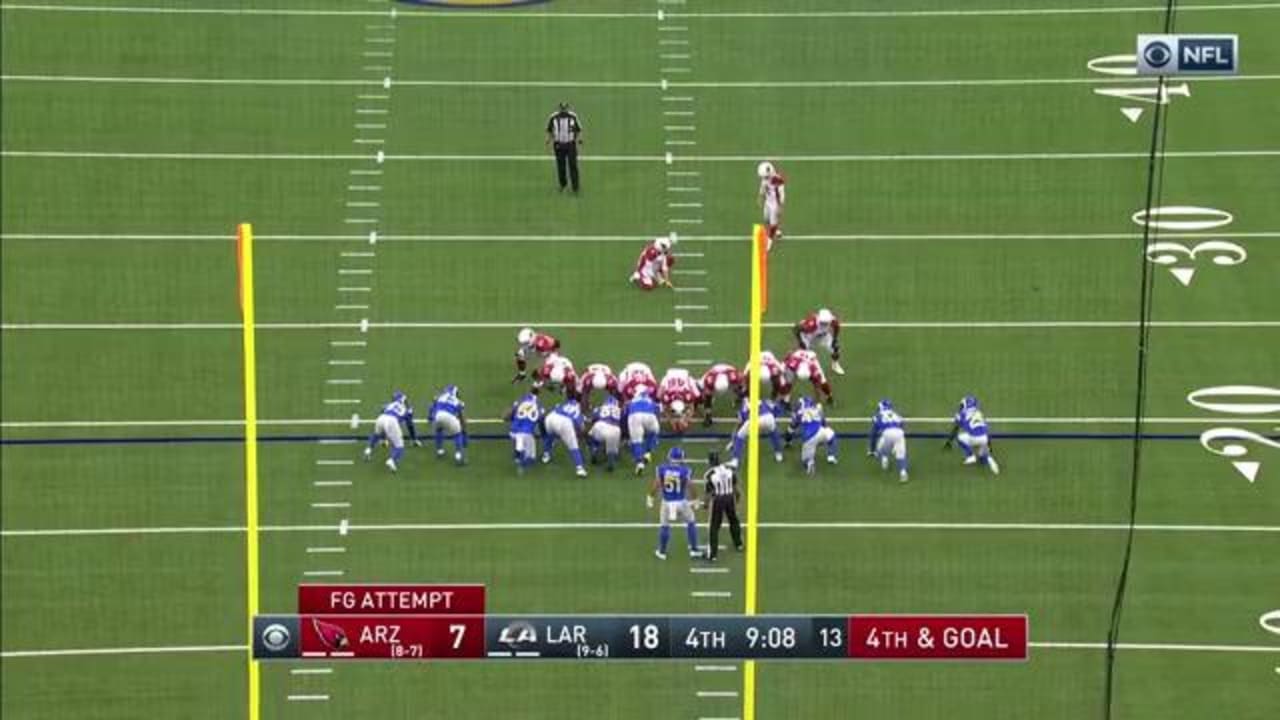 The Los Angeles Rams' key field goal block denies the Arizona Cardinals ...