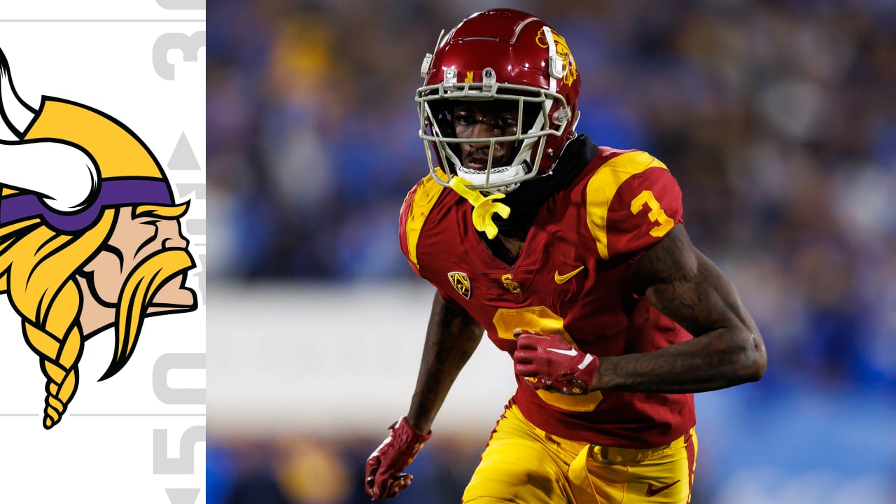 Wide receiver Jordan Addison goes to Minnesota Vikings at No. 23 ...