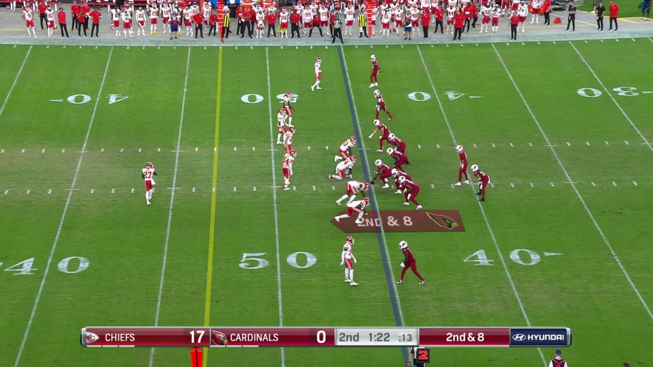 Arizona Cardinals quarterback Clayton Tune dots wide receiver Andre ...