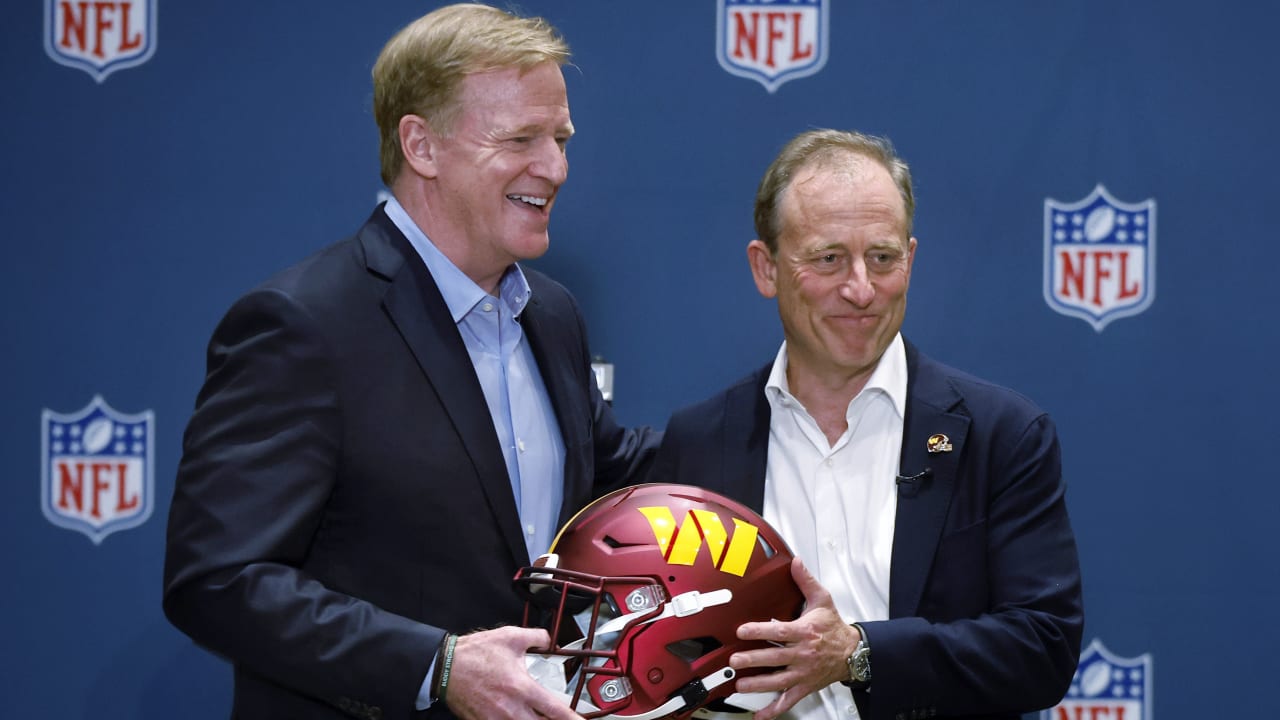 NFL Commissioner Roger Goodell officially introduces Josh Harris as Washington Commanders' new ...
